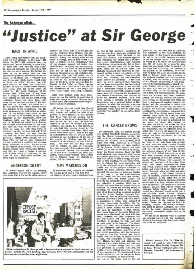 Lessons of the 1969 Sir George Williams Affair: The fight against ...